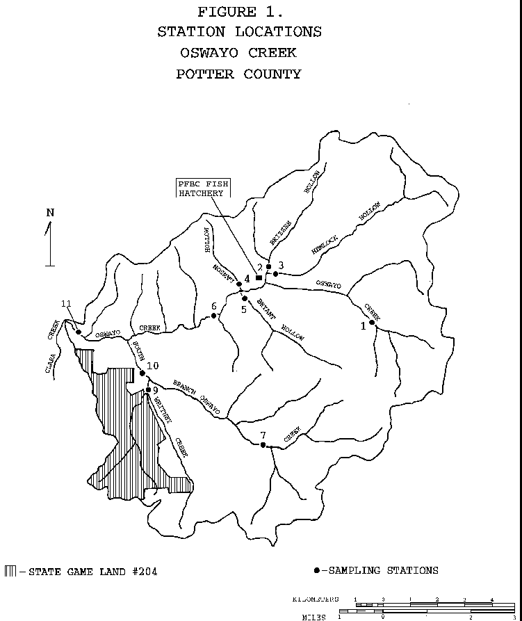 Stream Report - Oswayo Creek Station Locations